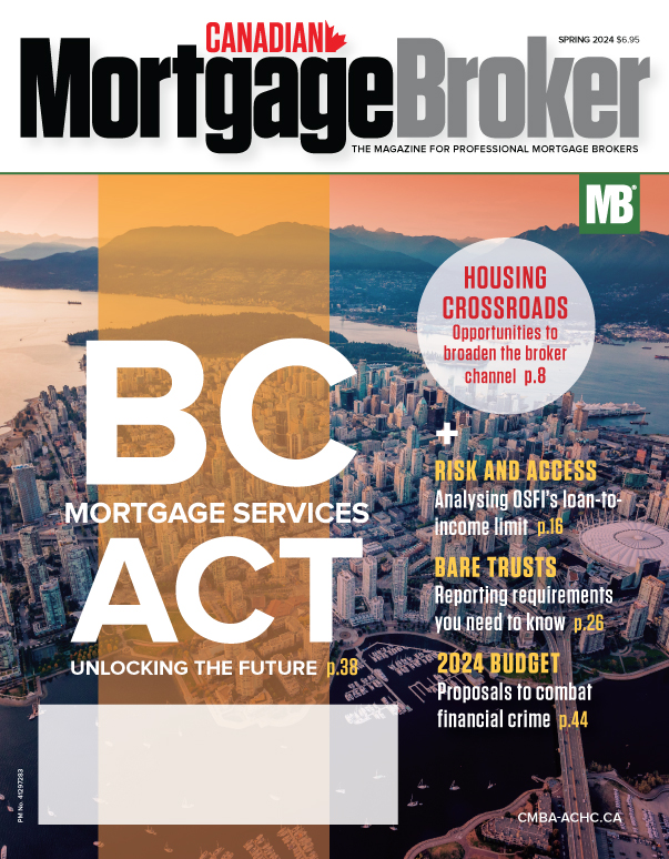 THE CANADIAN MORTGAGE BROKER MAGAZINE – CMBA-ACHC